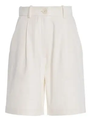 S.S.DALEY Clement Pleated Wool Shorts
