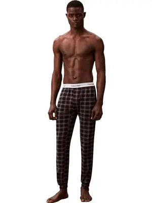 Calvin Klein Icon Cotton Stretch Sleep Joggers - Dunn Plaid+turbulence