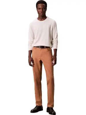Calvin Klein Slim Fit 5-Pocket Pants Brown