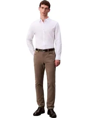 Calvin Klein Slim Fit 5-pocket Pants - Bungee Cord