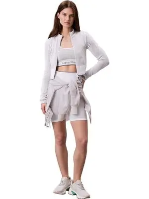 Calvin Klein Calvin Klein Rib Sport Cropped Jacket Brilliant White