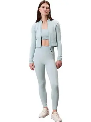 Calvin Klein Rib Sport Cropped Jacket - Ether