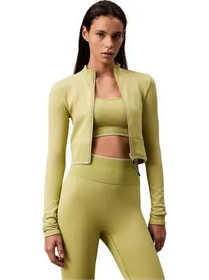 Calvin Klein Rib Sport Cropped Jacket - Sweet Pea