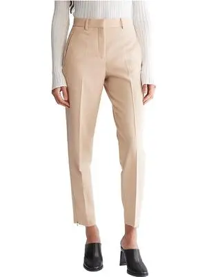 Calvin Klein Tapered Cropped Ankle Pants - Moccasin