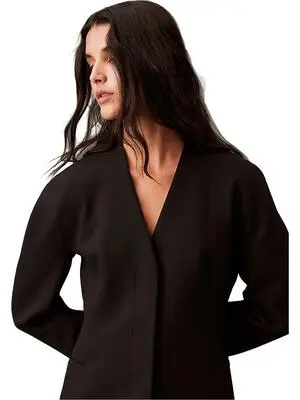 Calvin Klein Structured Stretch Blazer - Black Beauty