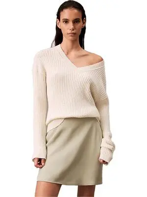 Calvin Klein Fluid Mini Skirt - Desert Sage