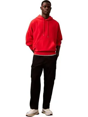 Calvin Klein Cotton Stretch Straight Fit Cargo Pants - Black