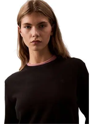 Calvin Klein Smooth Cotton Sweater - Black