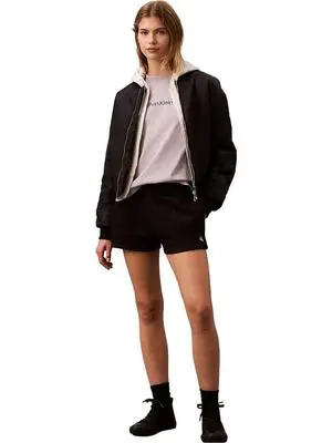 Calvin Klein Archive Logo Fleece Shorts - Black Beauty