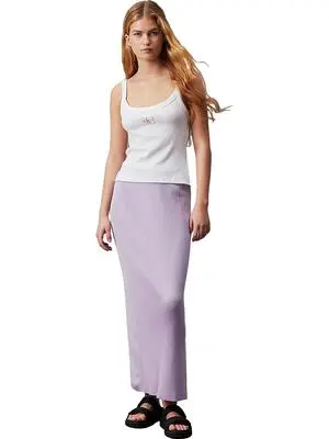 Calvin Klein Ribbed Maxi Skirt - Pastel Lilac