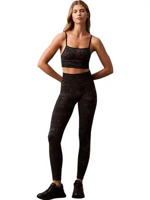 Calvin Klein Sport Seamless Print Leggings - Black Beauty