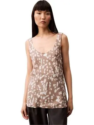 Calvin Klein Floral Print Tank Top - Floral Blur / China Blue