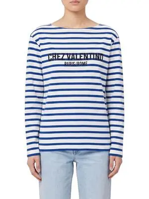 Valentino Garavani Striped Long Sleeve T-shirt - Ivory