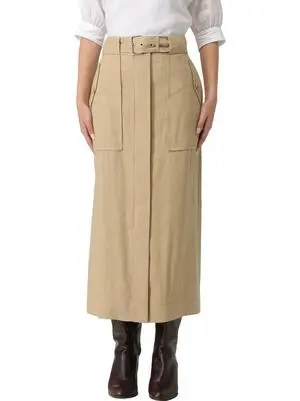 Alberta Ferretti Belted Skirt - Beige