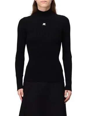 COURREGES Ribbed Turtleneck Top