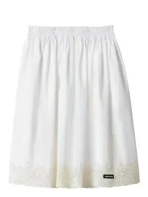 Miu Miu Poplin Skirt - White