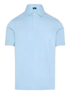 BARBA NAPOLI Cotton Polo Shirt - Blue