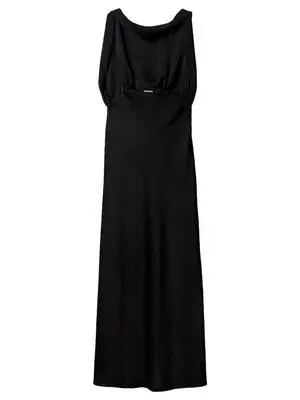 Miu Miu Satin Maxi Dress - Black