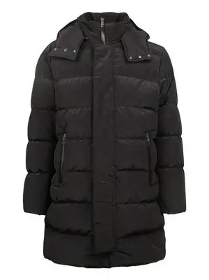 Herno Three Quarter Length Down Jacket - Black