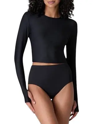 WATSKIN Sasha Long Sleeve Top Black
