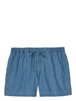 Gucci Denim Shorts With Horsebit Detail - Blue