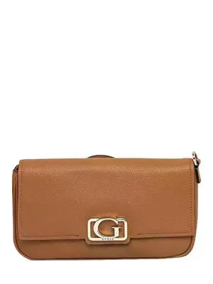 Guess Logo-plaque Crossbody Bag - Brown