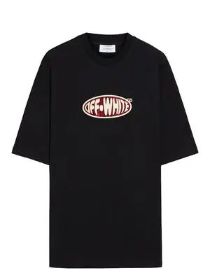 Off-White Crystalembellished Logoprint Cottonjersey Tshirt - Black