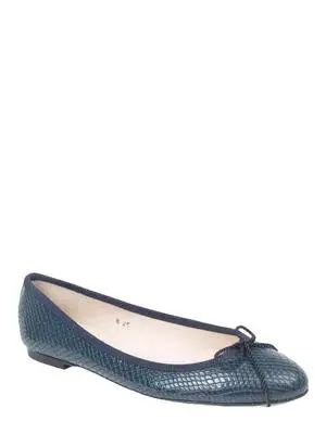 PAUL MAYER ATTITUDES Textured Ballerina Flats - Navy