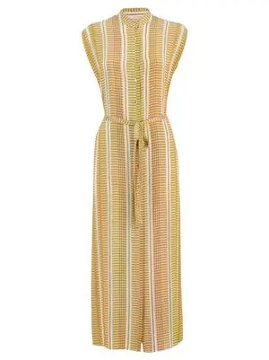 Zeus+dione Striped Midi Dress - Yellow