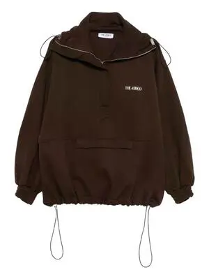 Attico Zip-up Jacket - Brown