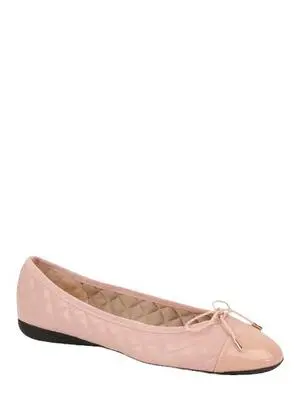 PAUL MAYER Cap-Toe Quilted Ballerina Flat