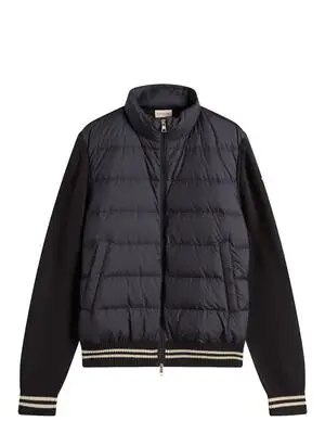 Moncler Hybrid Zip Through Jacket - Navy
