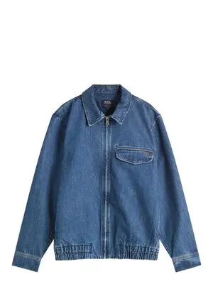 A.p.c. Fabrizio Zipped Denim Jacket - Washed Indigo