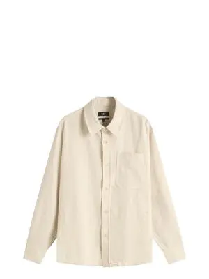 A.p.c. Basile Marl Cotton Overshirt - Ecru