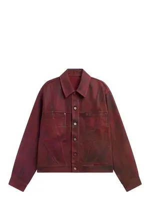 LGN LOUIS GABRIEL NOUCHI Coated Denim Jacket - Red