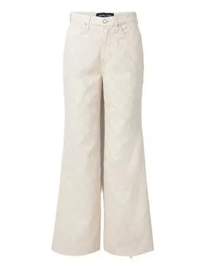 VERONICA BEARD Veronica Beard Taylor Frayed Fil Coupé High-rise Wide-leg Jeans