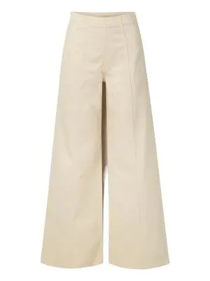 Ulla Johnson The Bianca Paneled High-rise Wide-leg Jeans - Cream