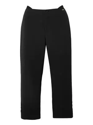 Victoria Beckham Cropped Flared Crepe Pants - Black
