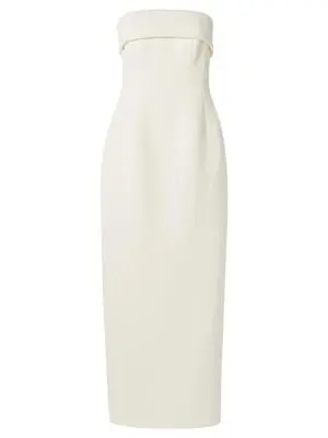 EMILIA WICKSTEAD Keeley Strapless Cloqué Maxi Dress - Ivory