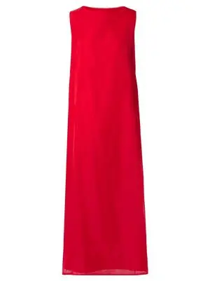 Altuzarra Jools Silk-organza And Crepe De Chine Maxi Dress - Red