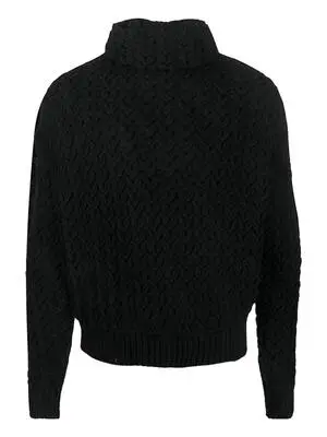 Valentino Garavani Chunky Roll-neck Jumper - Black