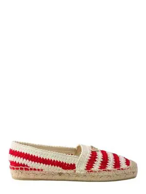 Prada Striped Espadrilles - Red