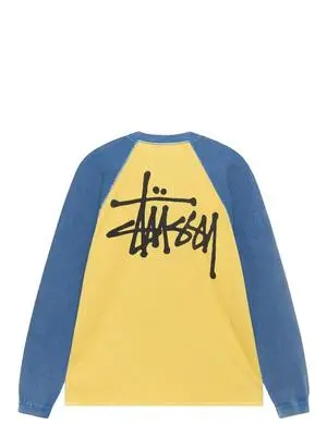 StÜssy Thermal 2 Tone Raglan Shirt - Yellow