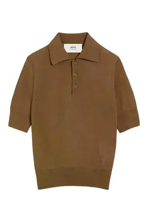 Ami De Coeur Cotton Polo Shirt - Brown