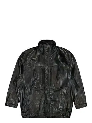 DOUBLET Panelled Leather Jacket - Black