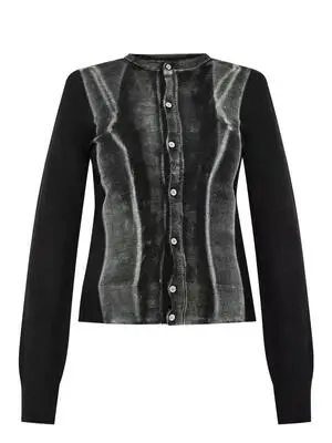 MAISON MARGIELA Virgin Wool Cardigan - Black