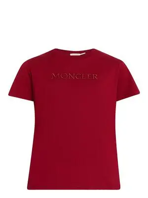 Moncler Short-sleeve Logo Tee - Red