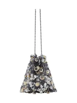 LIZZIE FORTUNATO Gala Sequined Wristlet Bag - Silver