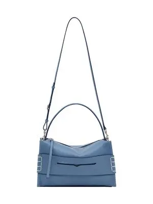 JW Anderson Loafer Leather Shoulder Bag - Blue