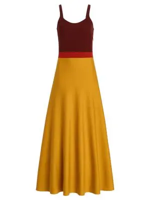 Gabriela Hearst Gabriela Hearst Flaminius Colorblock Wool Midi Dress Multi